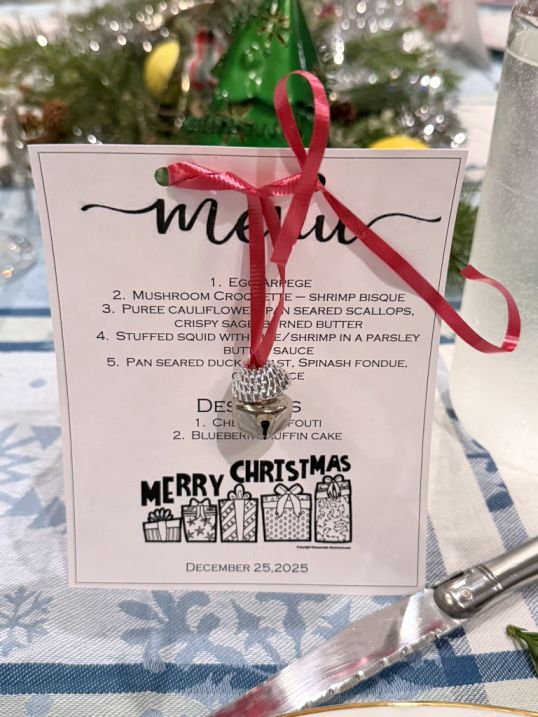 Christmas dinner 2025